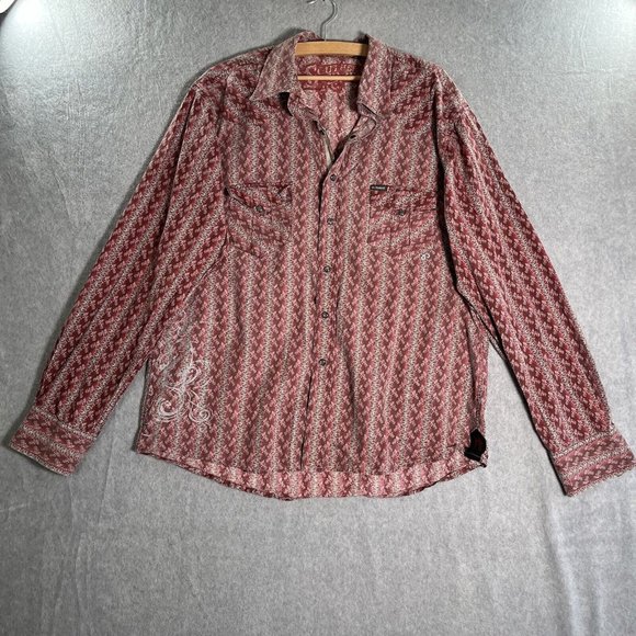 Southern Thread | Shirts | Southern Thread Western Shirt Mens Xxl Red ...